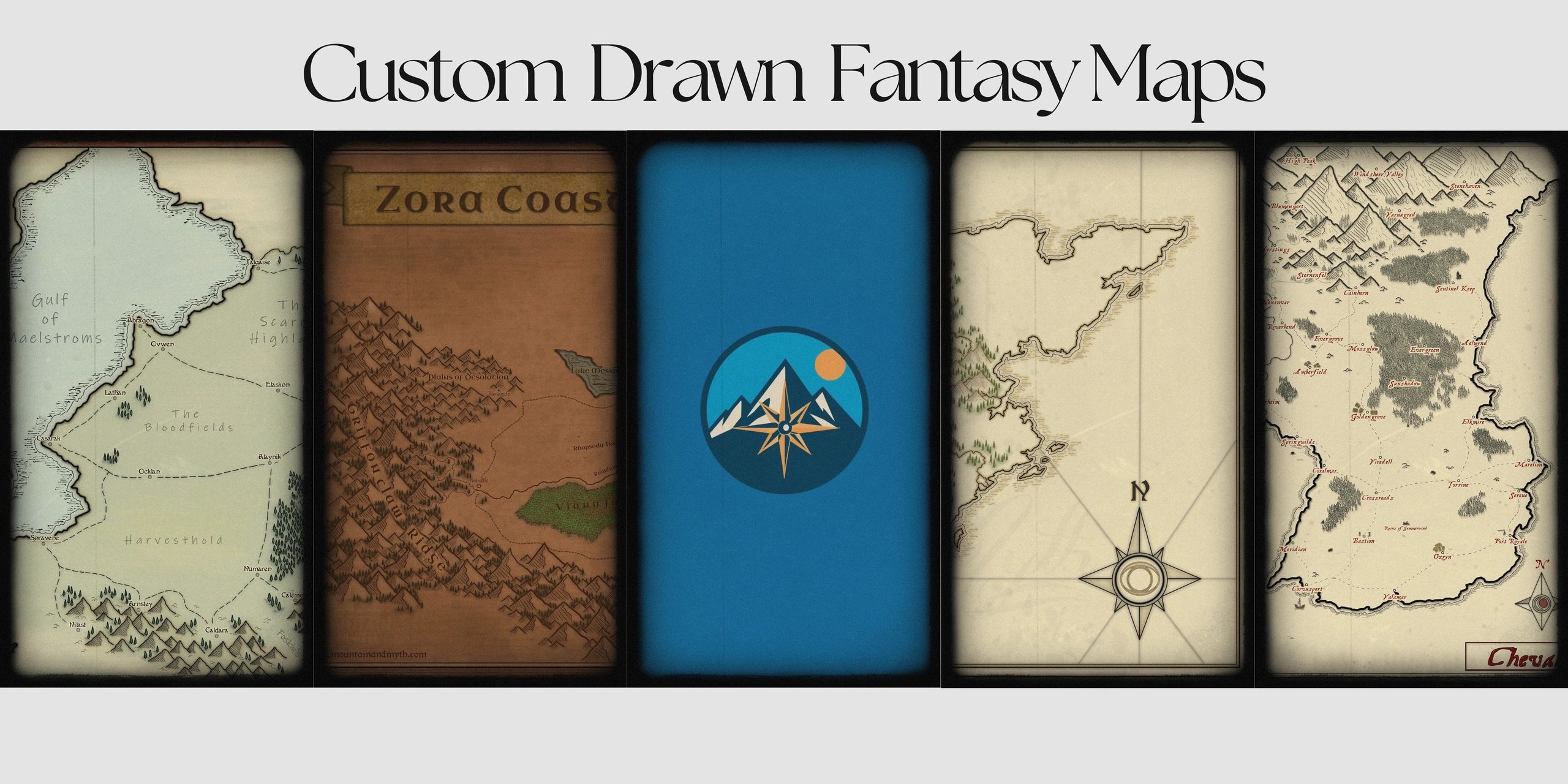 Mountain & Myth Fantasy Maps